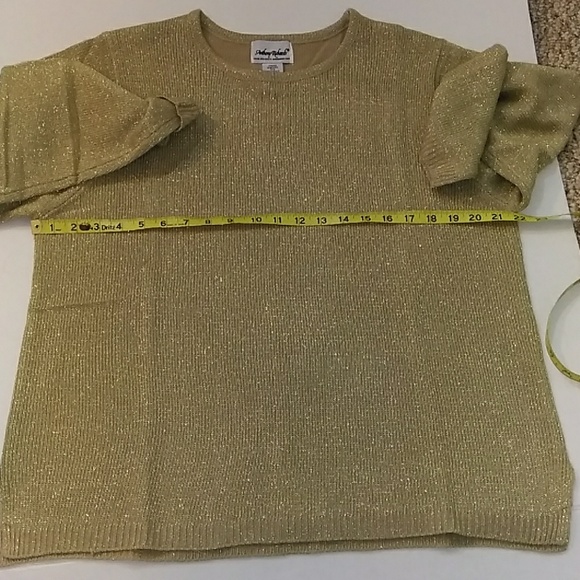 Anthony Richards | Sweaters | Anthony Richards Tan Metallic Gold ...